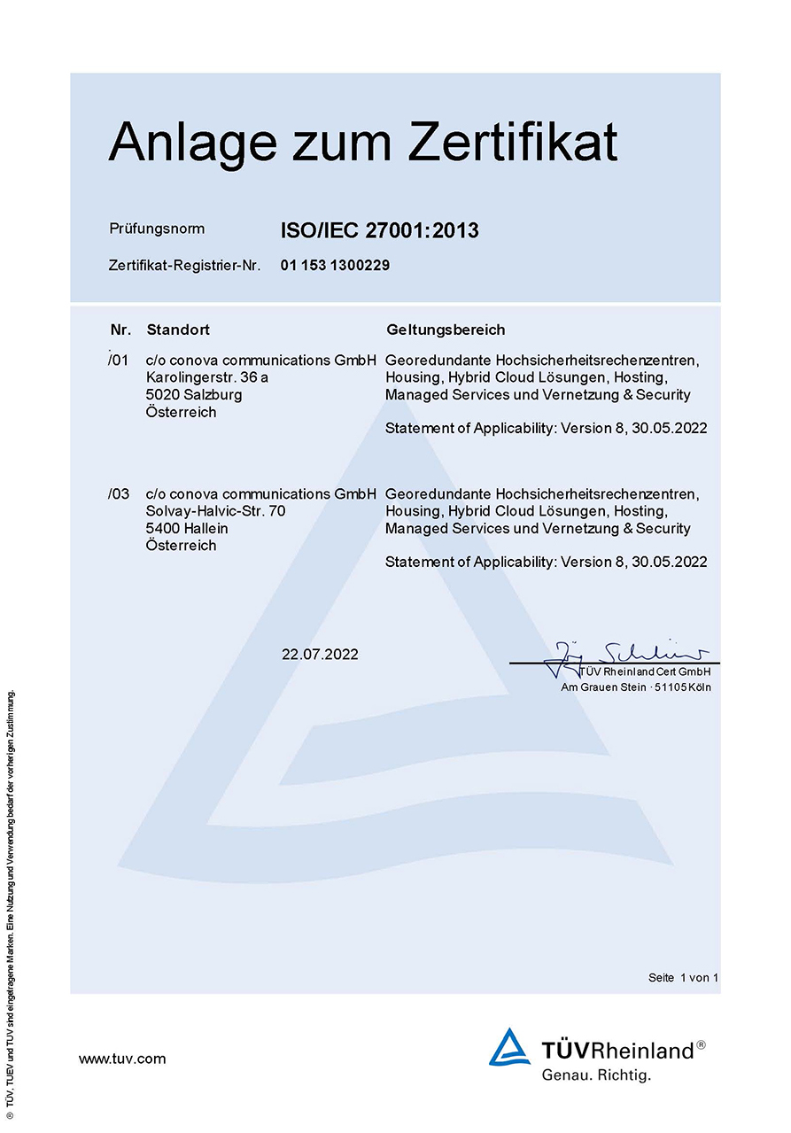 Zertifizierungen machen unsere Rechenzentren sicher.