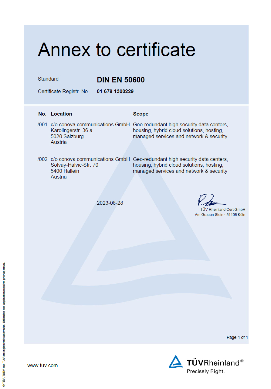 Certifications - conova